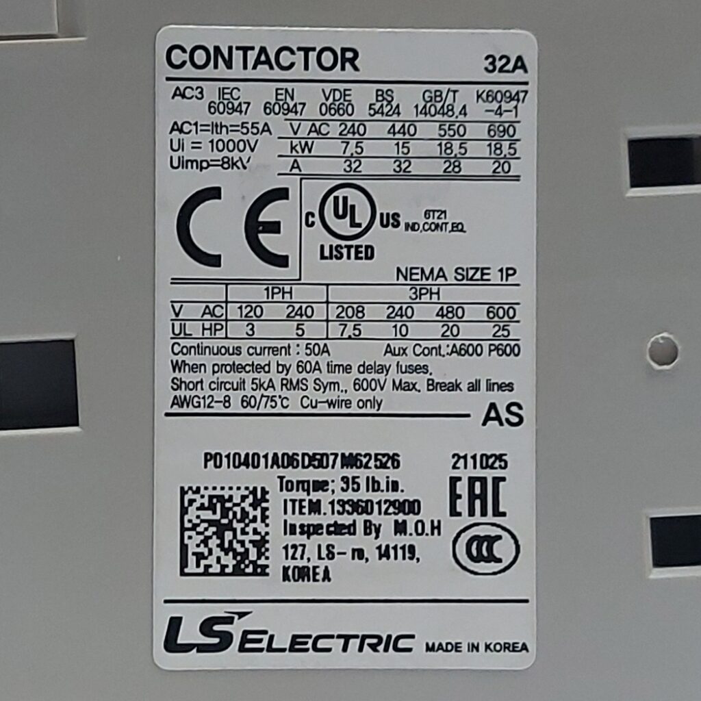 Contactor METASOL LS 32A 110V AC – Ingecom Eléctricos SAS