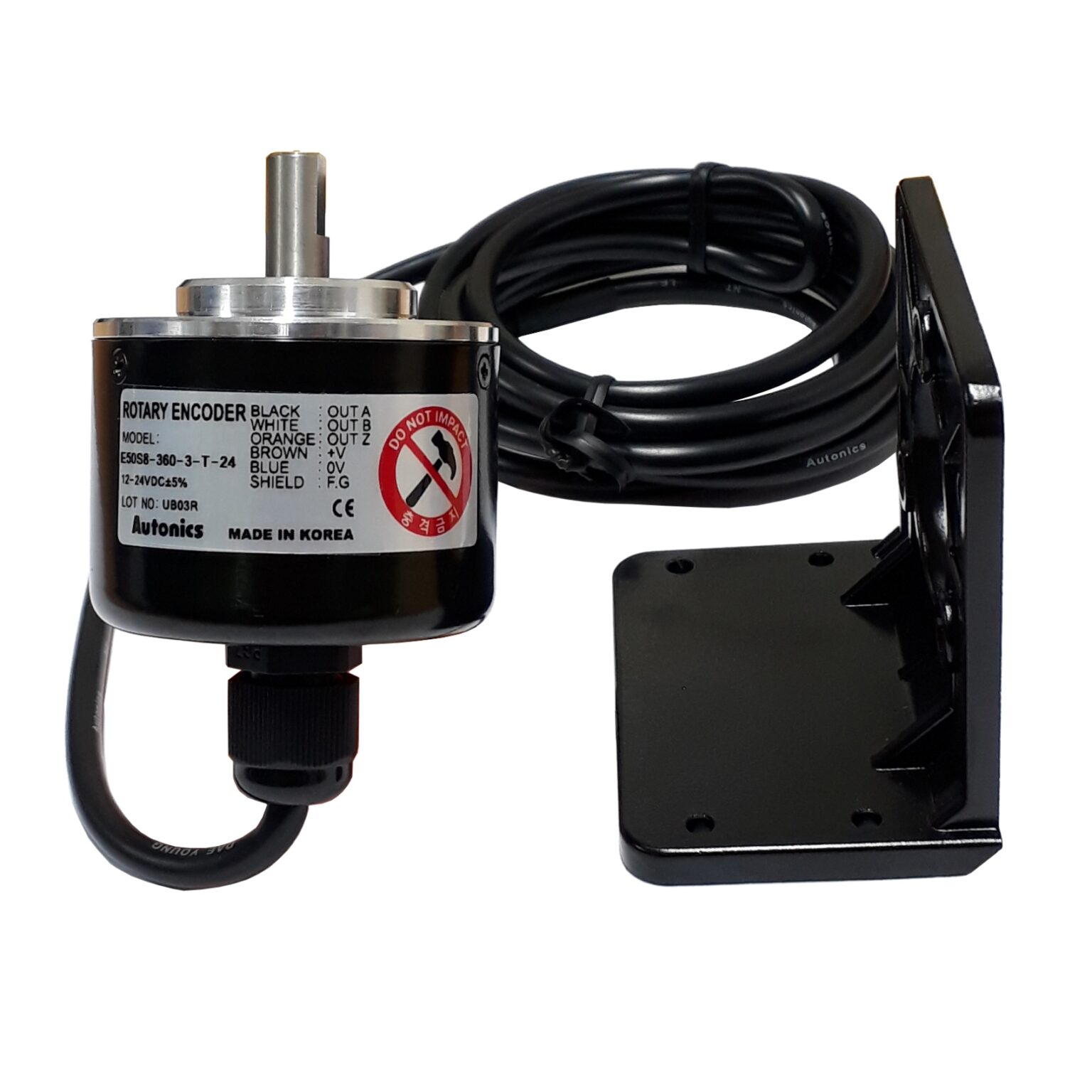 Encoder 360 PPR / Salida NPN OC – Fases A,B,Z / 12-24V DC / Autonics ...