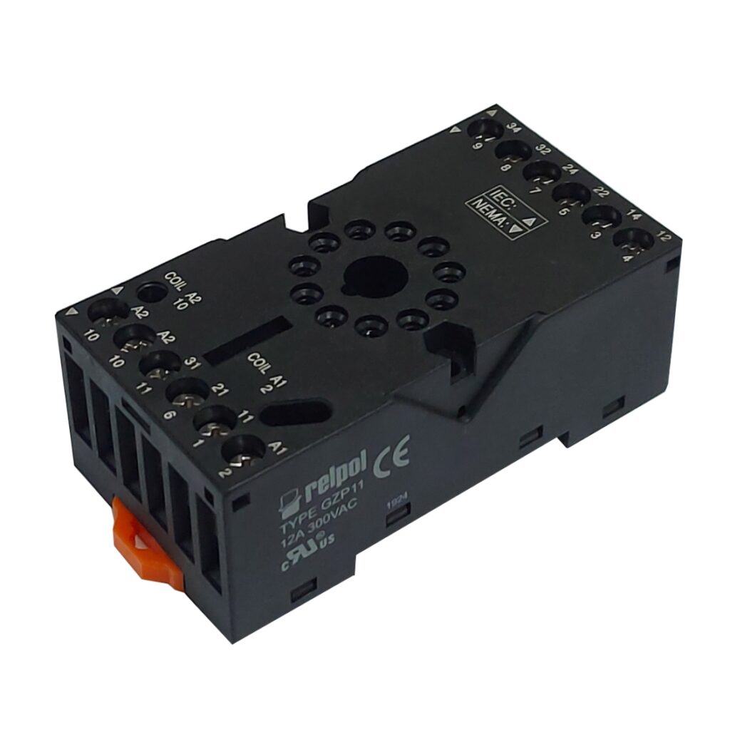 Base para Relevo Relpol 11 Pines Redondos 12A – Ingecom Eléctricos SAS